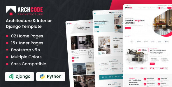 ArchCode - Django Architecture & interior Bootstrap Template