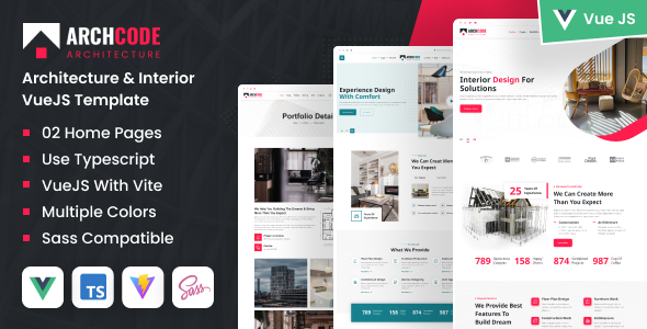 ArchCode Architecture & Interior Vue Template